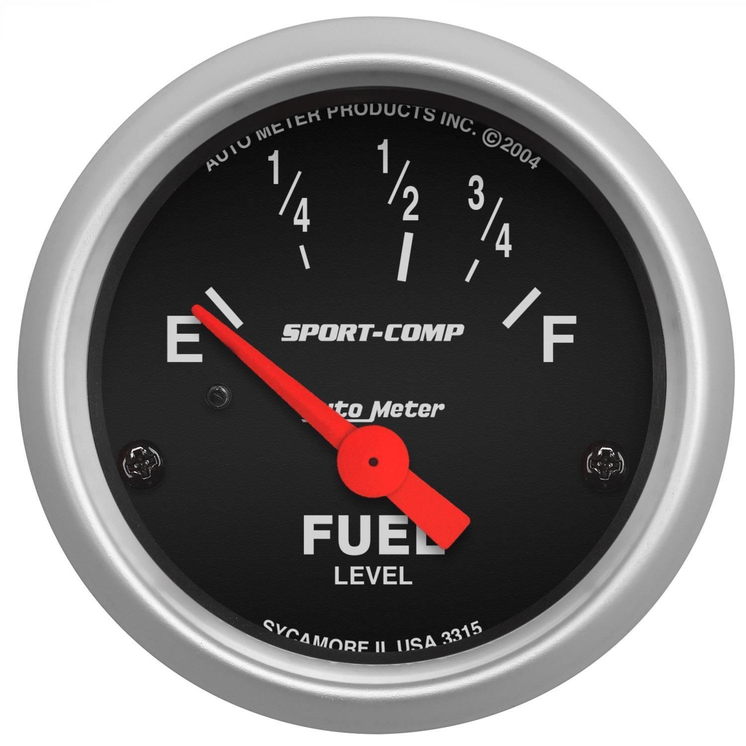 AutoMeter 2in 73-10 Ohms Mini Sport Fuel Level Gauge