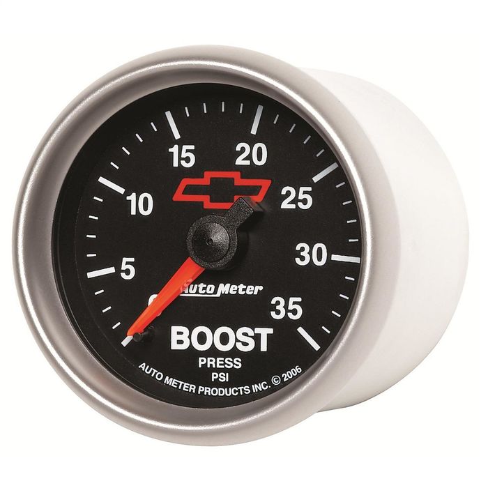 AutoMeter Black 2 1/16in 0-35 PSI Mechanical Boost Gauge