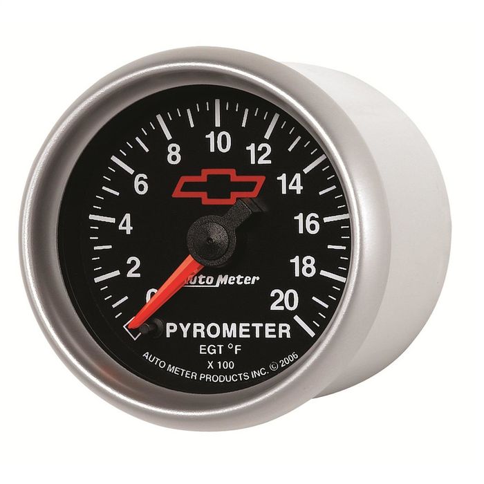 AutoMeter 2 1/16in 2,000 Degree Fahrenheit Stepper Motor Chevy Red ...