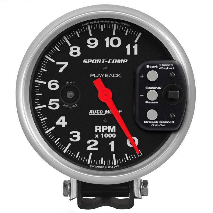 AutoMeter 5in 0-11,000 RPM Black Sport-Competition Tachometer Gauge