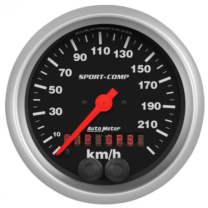 AutoMeter Sport Comp 3 3/8in 225Km/H GPS Speedometer Gauge