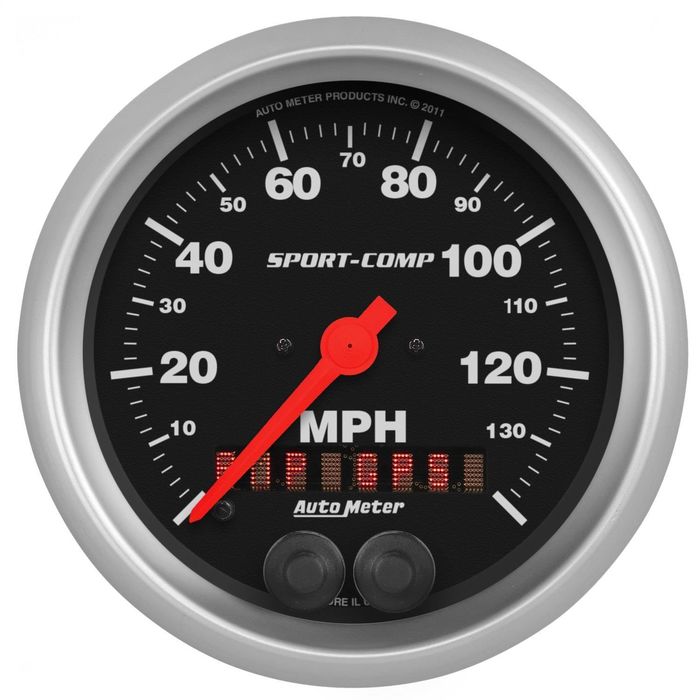 AutoMeter 3 3/8in 0-140 MPH Sport-Comp GPS Speedometer Gauge