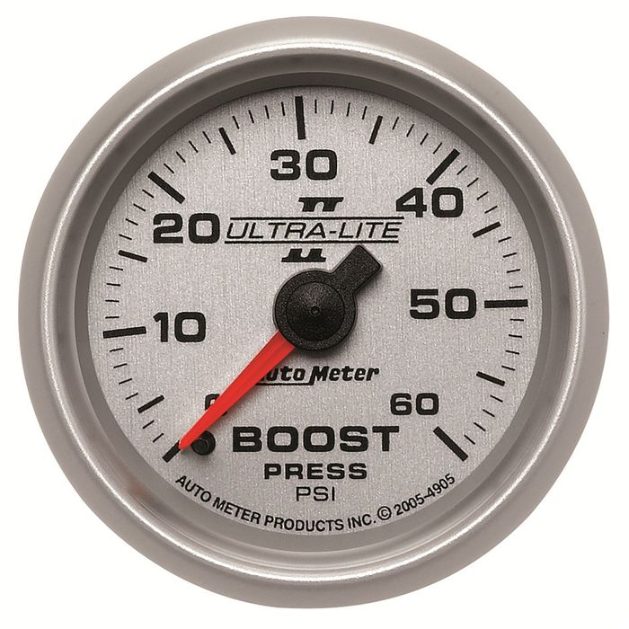 AutoMeter Ultra-Lite II 2 1/16in 0-60 PSI Mechanical Boost Gauge