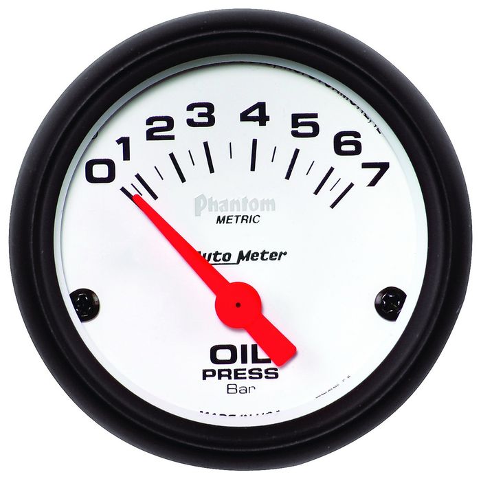 AutoMeter 2 1/16in 0-7 Bar Phantom Electric Oil Pressure Gauge