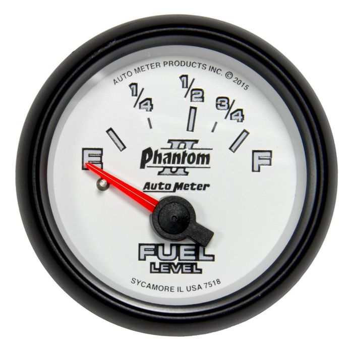 AutoMeter 2 1/16in 16-158 Ohms Phantom II Fuel Level Gauge