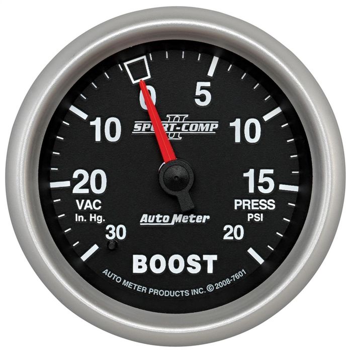 AutoMeter 2 5/8in 0-30 IN HG 0-20 PSI Sport-Comp II Mechanical Vacuum ...