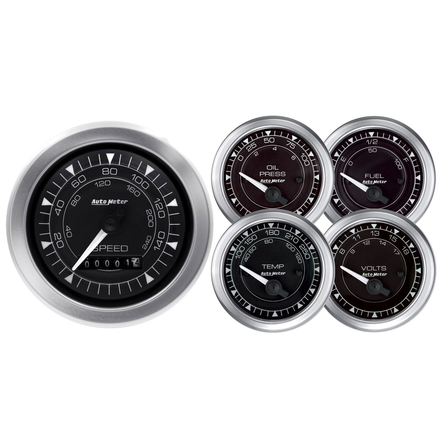 AutoMeter 3 3/8in, 2 1/16in Electric Speedometer Gauge Kit 5 Piece