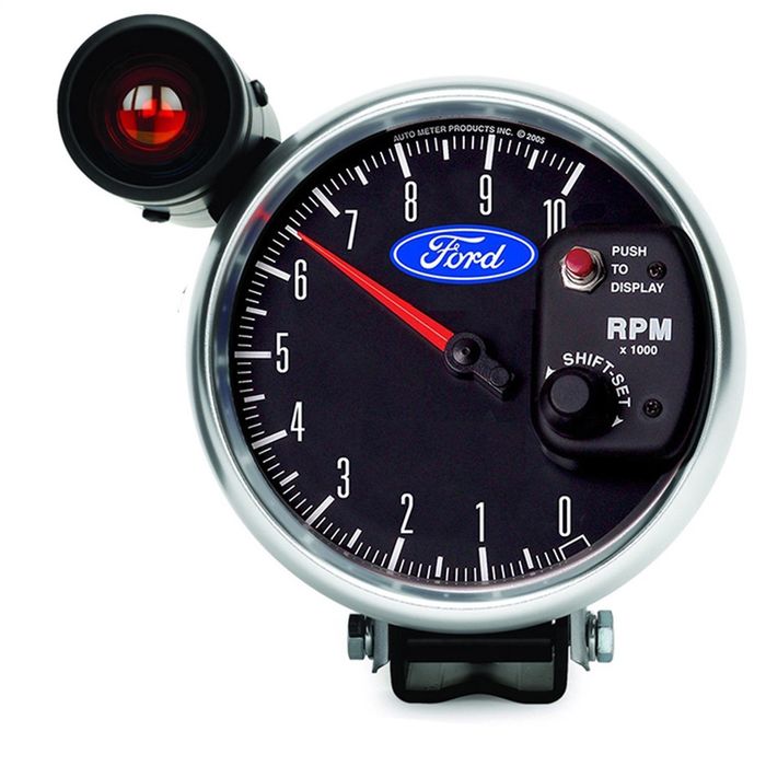 AutoMeter 5in 0-10,000 RPM Black Pedestal Ford Tachometer