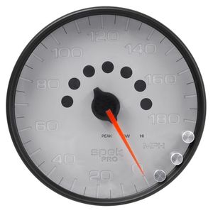 AutoMeter Silver/Black Spek-Pro 5in 0-180 MPH Electric Programmable ...