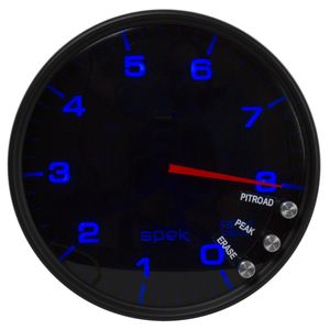 AutoMeter 5in 0-8000 RPM In-Dash Black and Black Spek-Pro Tachometer