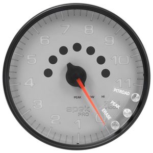 AutoMeter 5in 0-11,000 RPM Silver and Black In-Dash Spek-Pro Tachometer