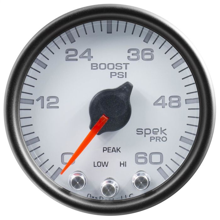 AutoMeter White Black 2 1/16in 0-60 PSI Spek-Pro Stepper Motor with ...