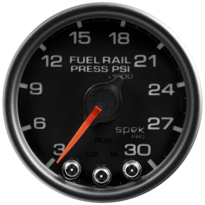 AutoMeter Black 2 1/16in 0-30K PSI Spek Stepper Motor with Peak / Warn ...