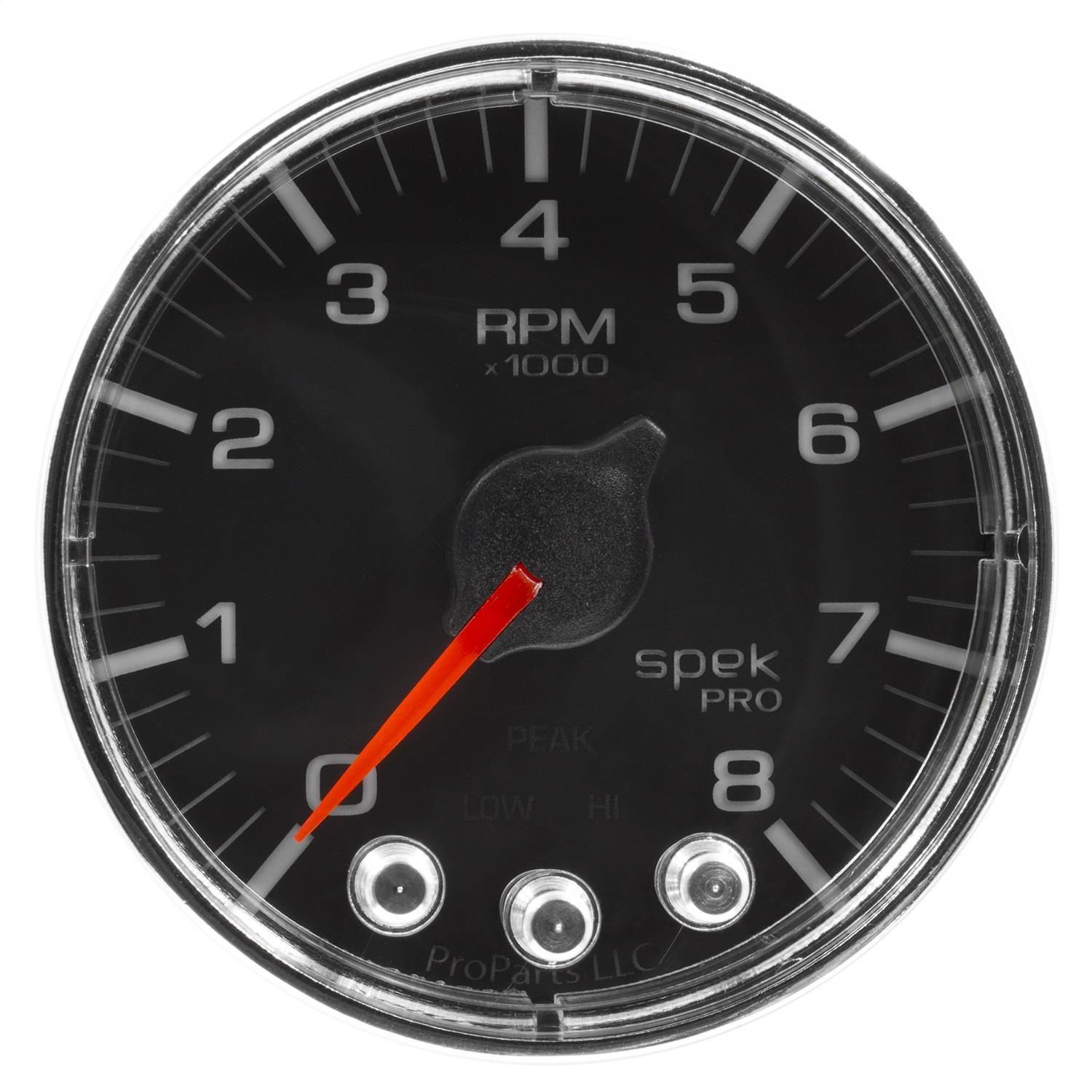 AutoMeter 2 1/16in 0-8000 RPM In-Dash Black and Chrome Spek-Pro Tachometer