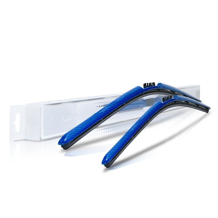 CLIX Wipers Blue Carbon 24in 20in All Weather Interchangeable Wiper Blade