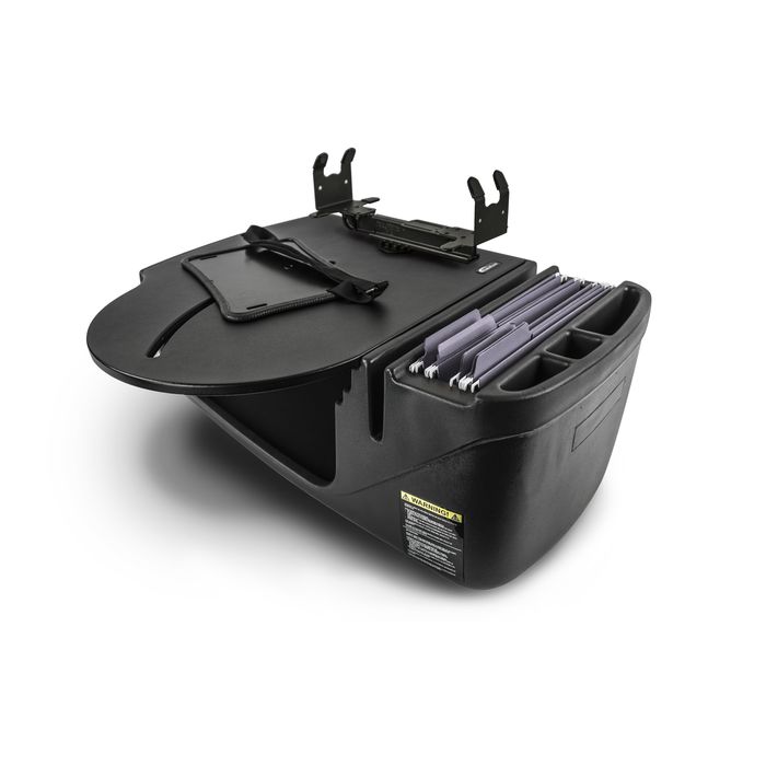 AutoExec Black RoadMaster Car Desk with Printer Stand