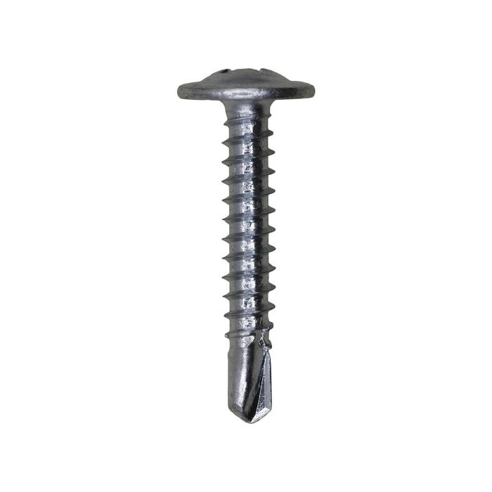 Auveco No.8 x 1in Phillips Zinc Washer Head Teks Tapping Screw 50 Piece