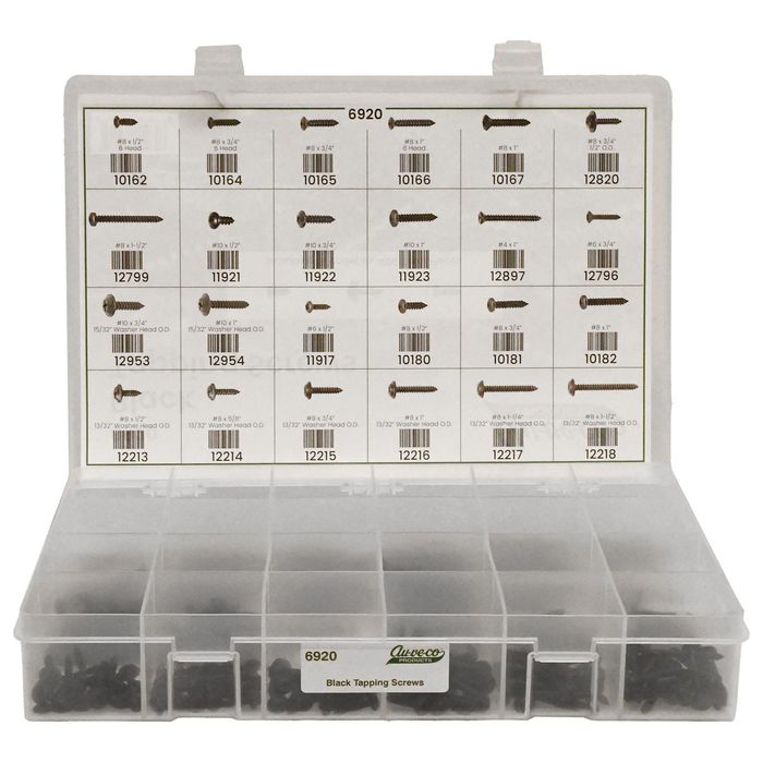 Auveco Black Tapping Screws Assortment
