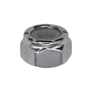 Auveco 10-32 Nylon Insert Hex Stop Nut Zinc, 100 Piece