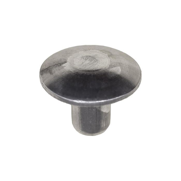 Auveco 1/4in Diameter x 3/8in Solid Aluminum Brazier Head Rivet 100 Piece