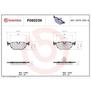 Brembo Ceramic Brake Pads P06023N