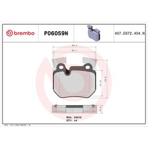 Brembo Ceramic Disc Brake Pad Set P06059N