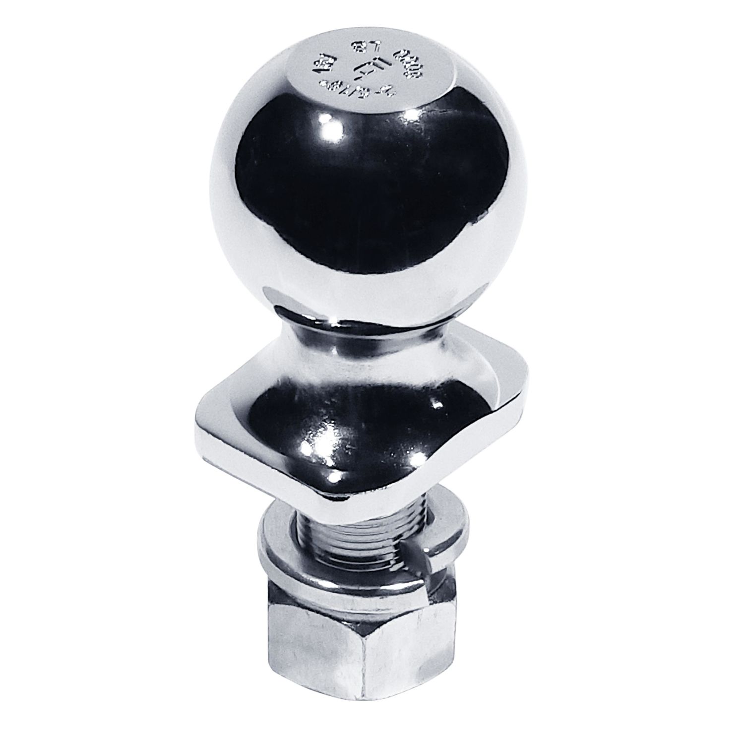 bROK Chrome 2in x 3/4in x 2 3/8in, 3,500lbs Ball Plastic Base