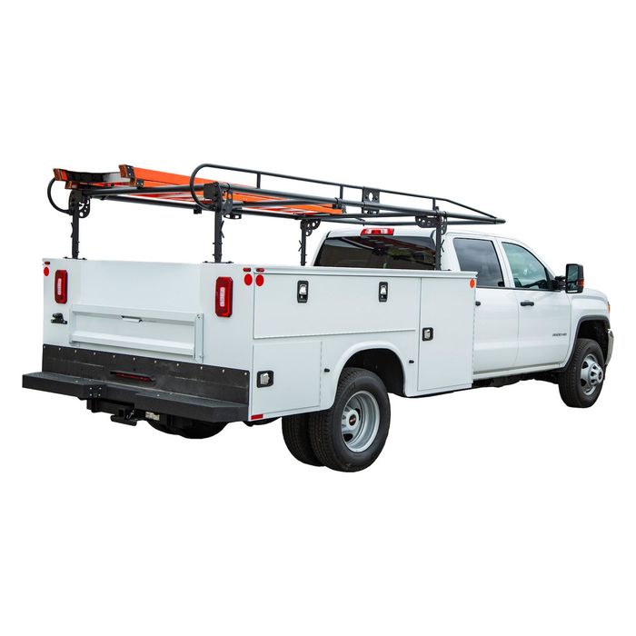 Buyers Products Black 14 1/2ft Service Body Ladder Rack