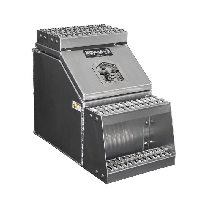 Buyers Products 16in Width Heavy Duty Smooth Aluminum WideOpen Step Box ...