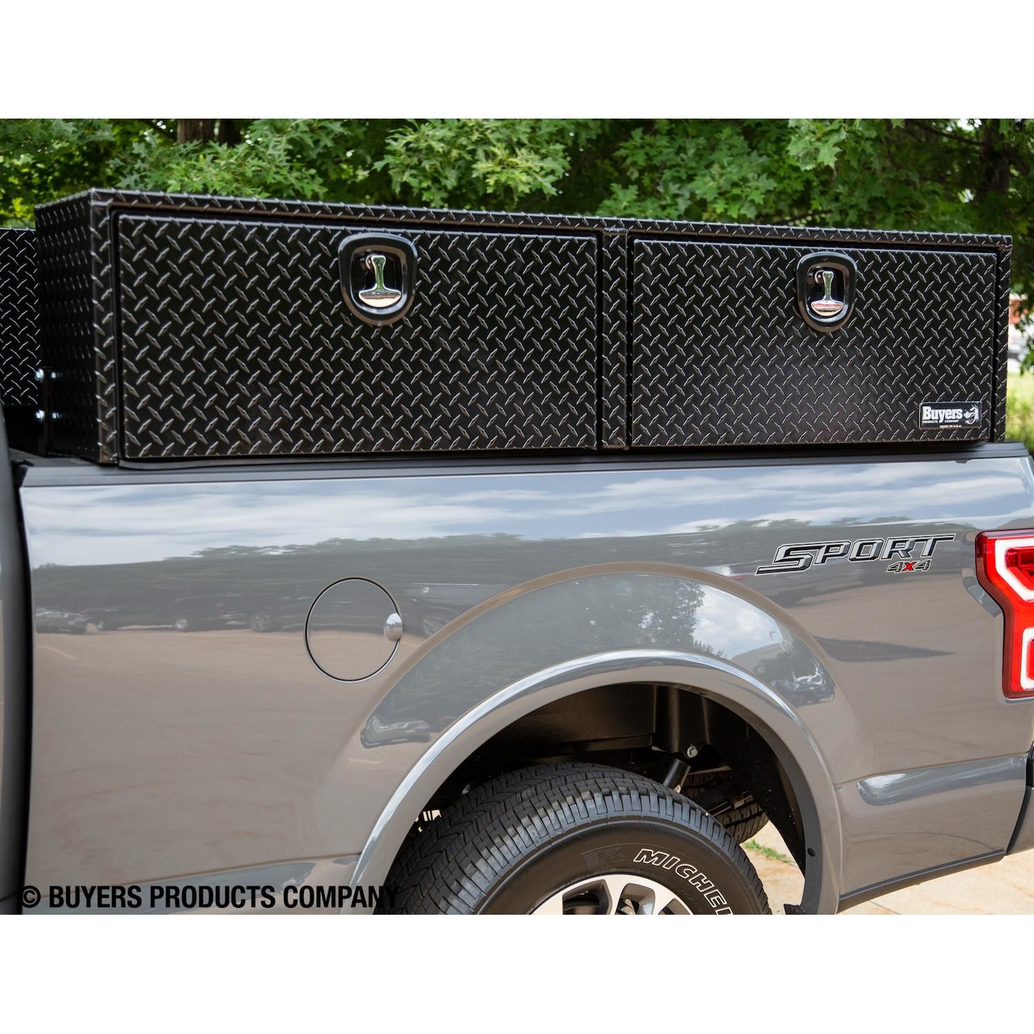 Buyers Products 16in x 13in x 88in Black Diamond Tread Aluminum Topsider Truck Box