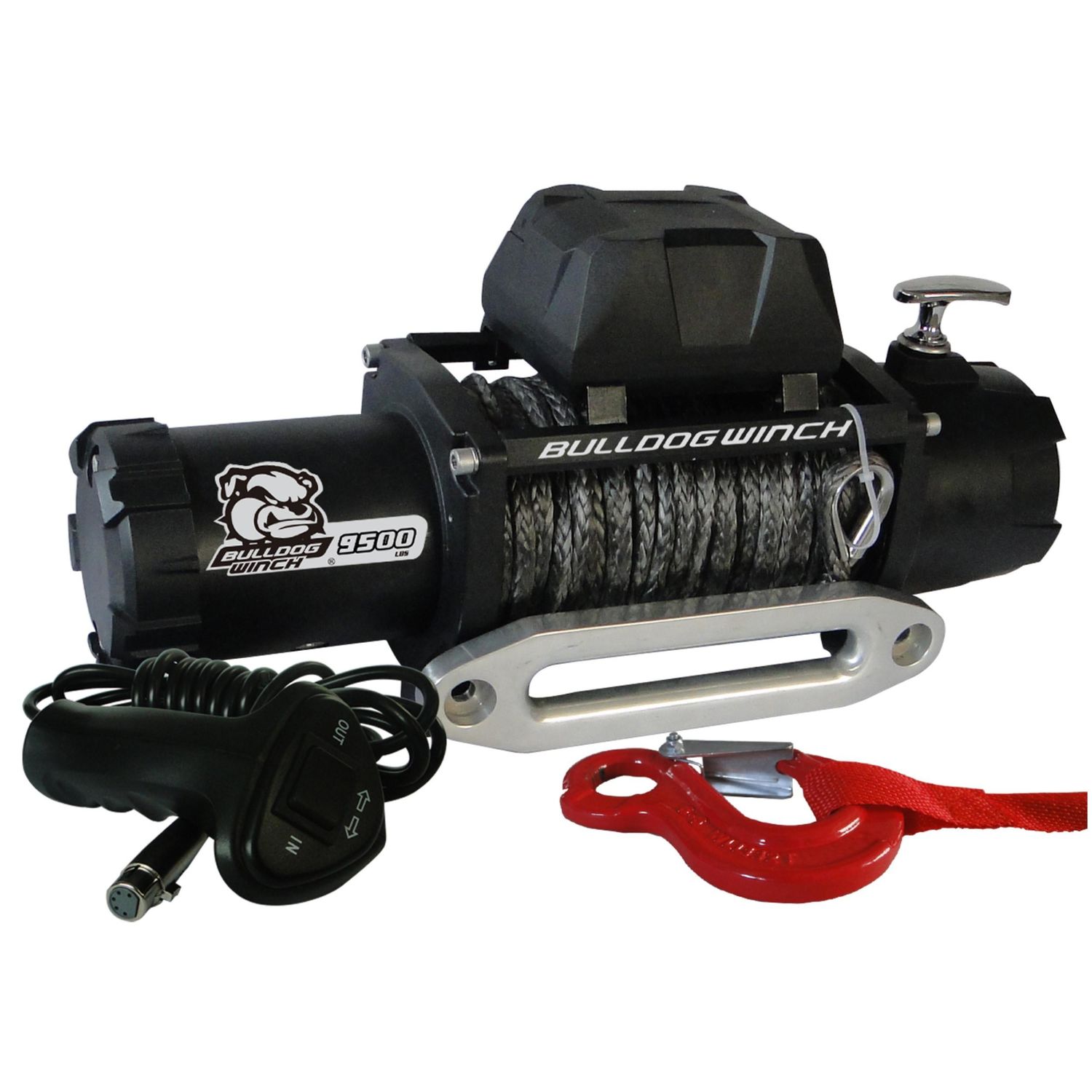 Bulldog Winch 9,500lbs Winch Aluminum Fairlead with 5.5 HP Series Wound ...