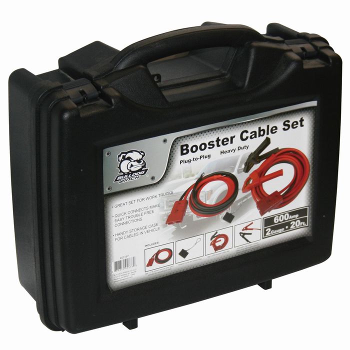 Bulldog Winch Booster Cable 20ft 2 Gauge with Quick Connects and 7.5ft ...