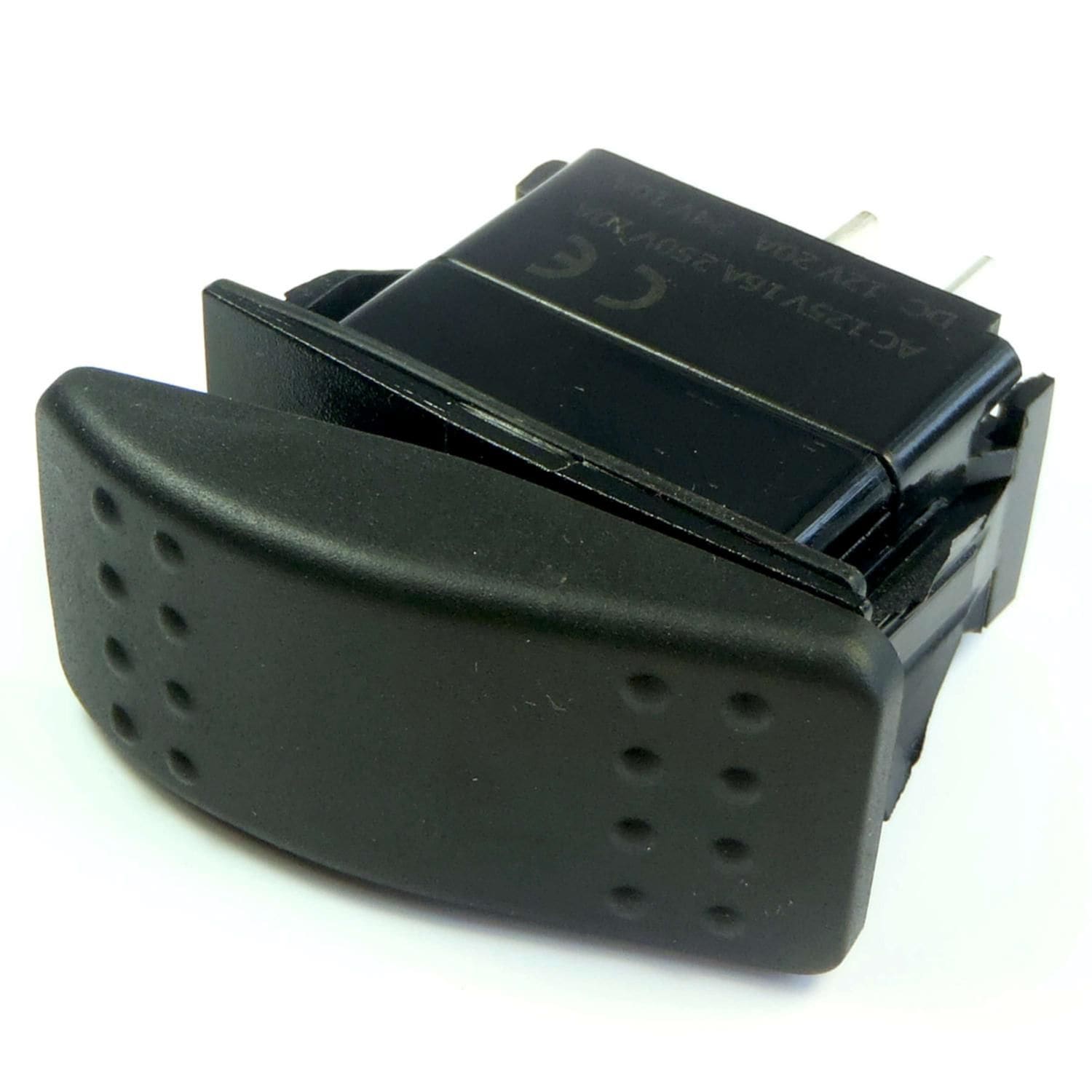 Cambridge 20 Amps Black SPST Momentary Rocker Switch