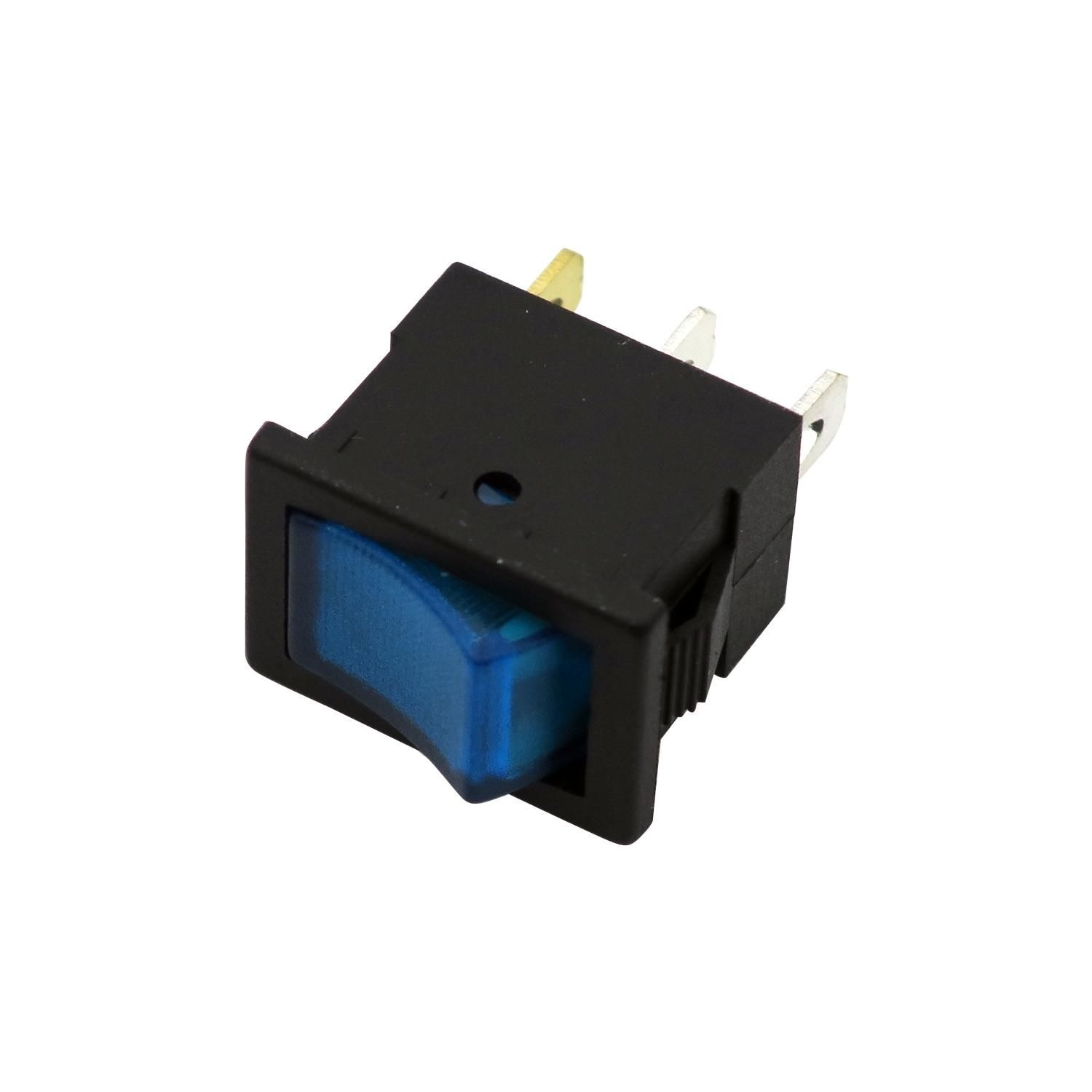 Cambridge 16 Amps MINI Black with Blue Glow Rocker Switch