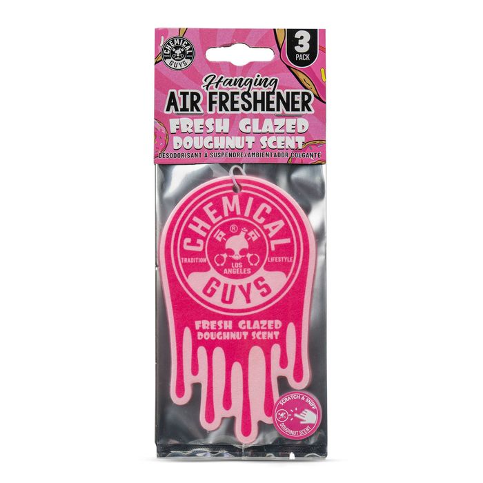 Chemical Guys Fresh Glazed Donut Scent Hanging Air Freshener 3 Pack