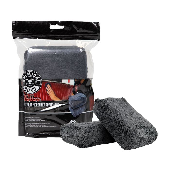 Chemical Guys Workhorse Professional Microfiber Applicator 2 Pack