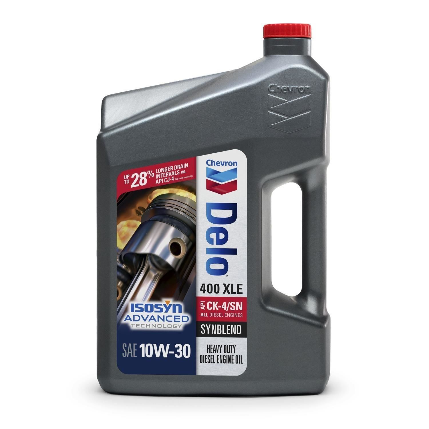Chevron Delo 400 XLE Diesel Engine Oil HD Synthetic Blend 10W-30 1 Gallon