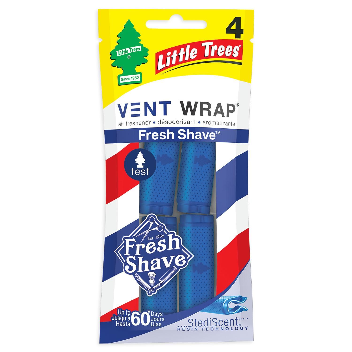 Little Trees Fresh Shave Vent Wrap Air Freshener 4 Piece