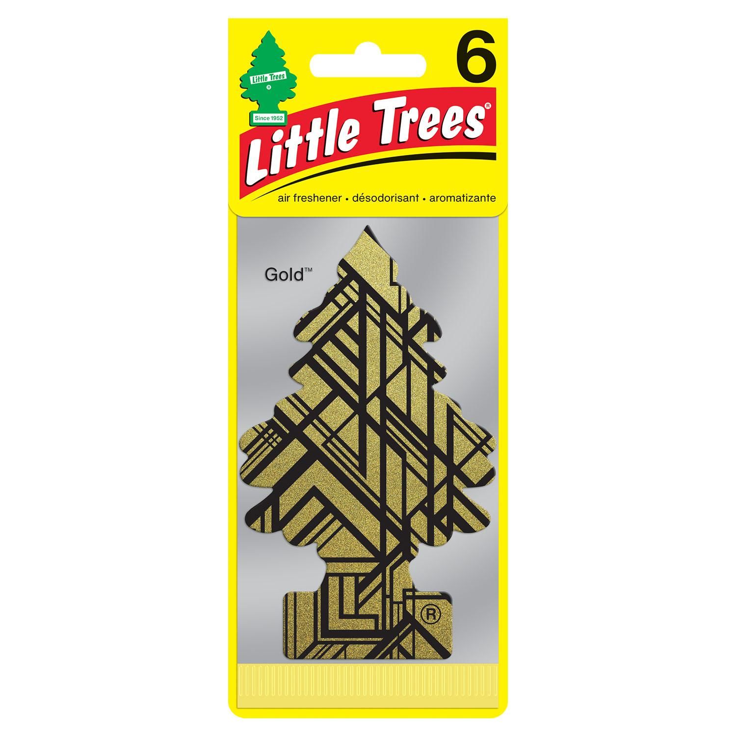 Little Trees Gold Air Freshener 6 Piece