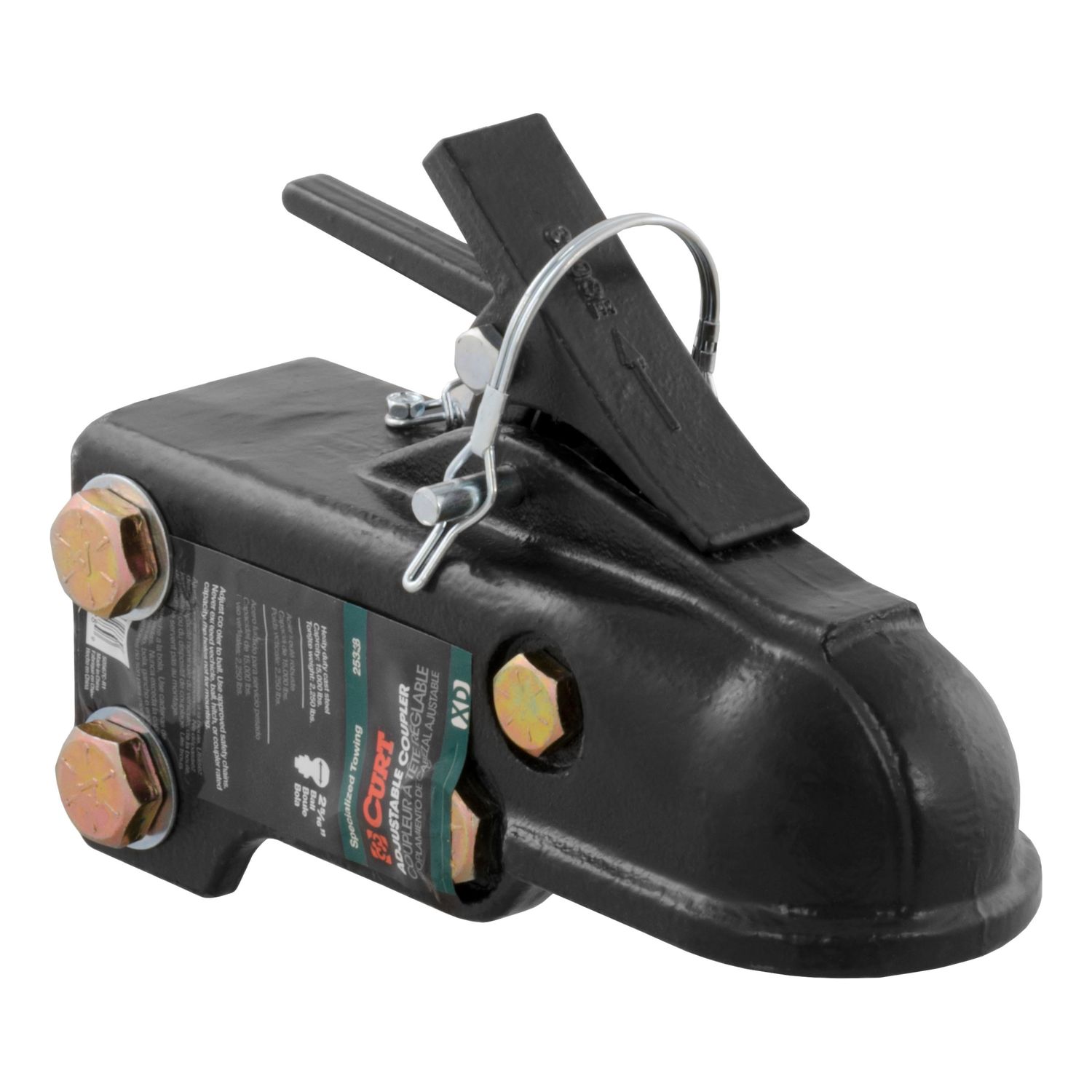 Curt 2 5/16in Trailer Coupler Mount Channel with Easy Lock