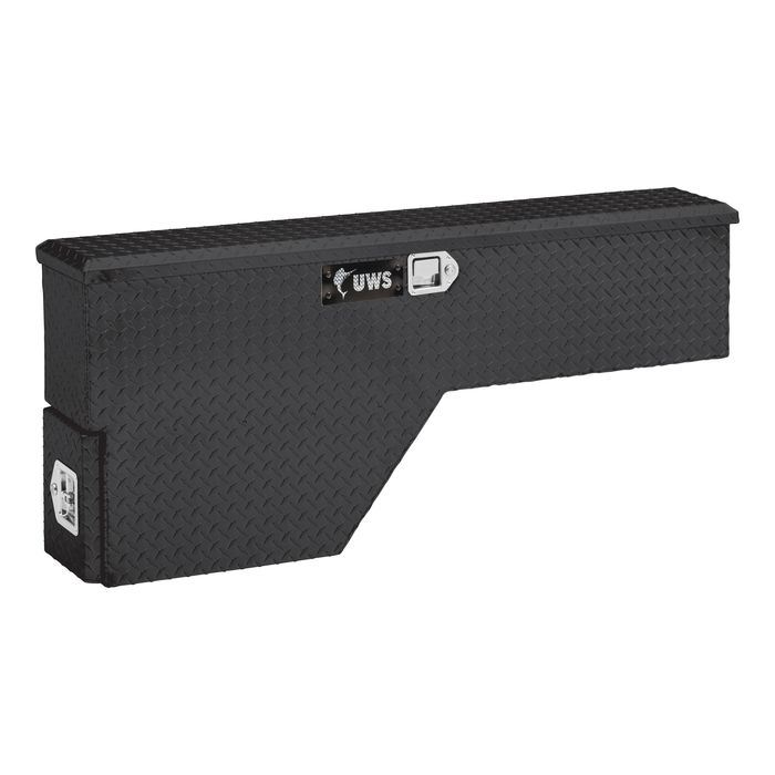 UWS 48in Gloss Black Aluminum Passenger-Side Truck Fender Tool Box