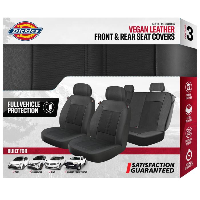 Dickies Black PVC Seat Cover Set