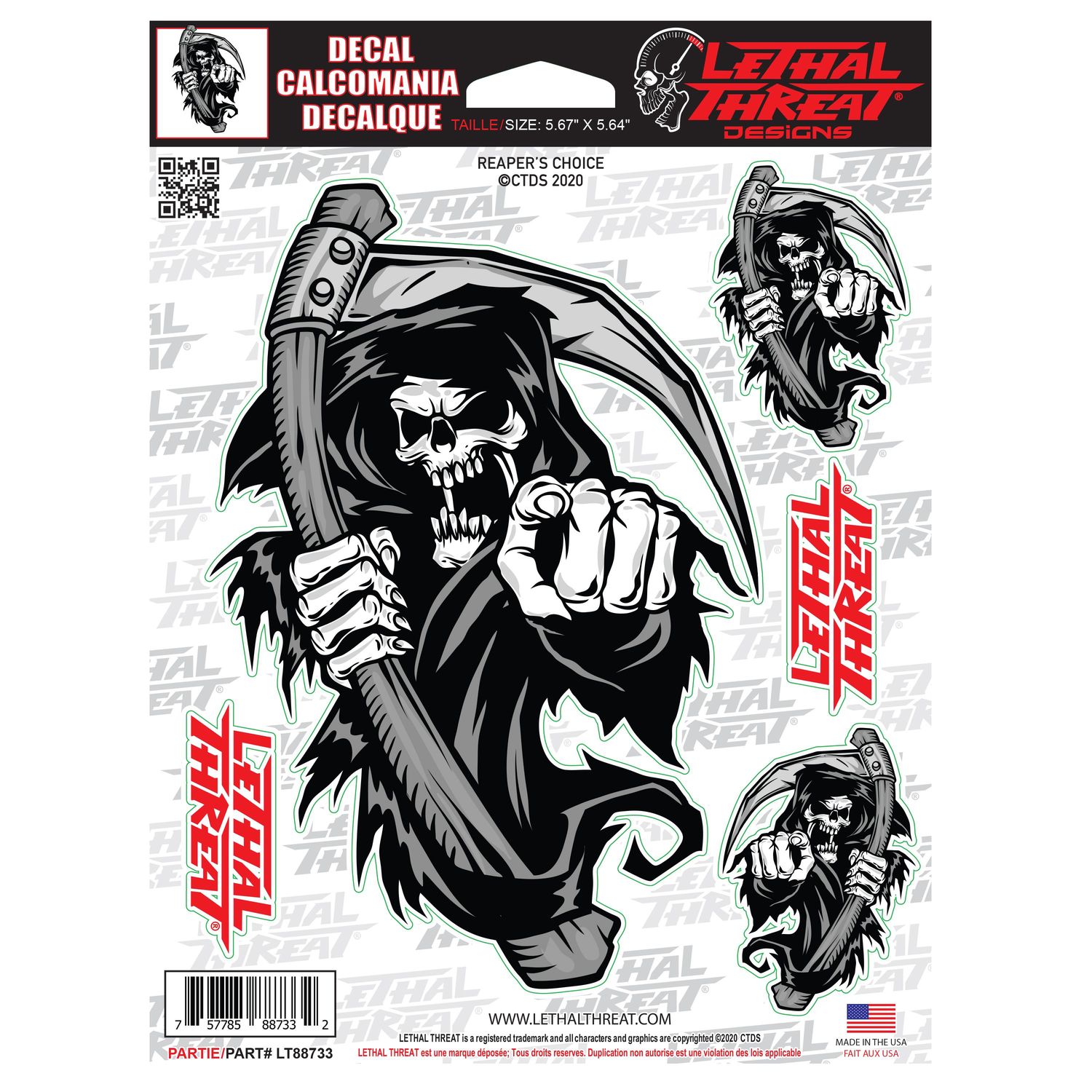 Lethal Threat Reaper Choice Vinyl Decal