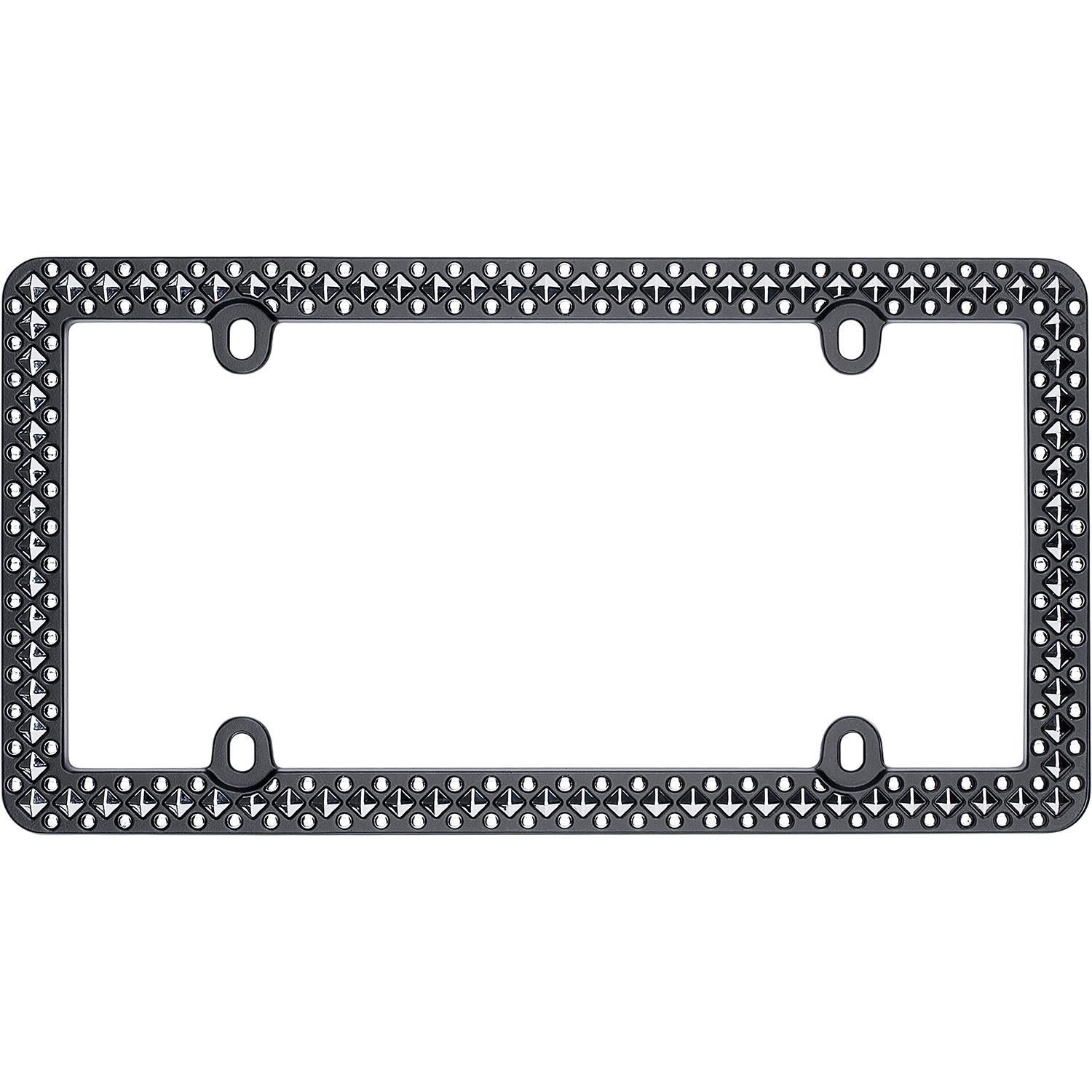 Cruiser Accessories Black and Chrome Defender License Plate Frame