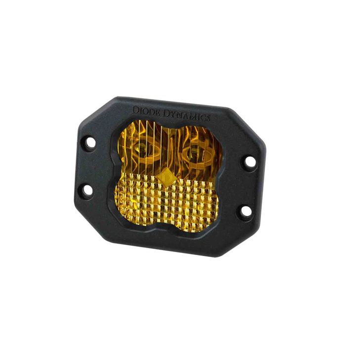 Diode Dynamics 3000K SS3 SAE Yellow Pro Flush Mount LED Light Pod