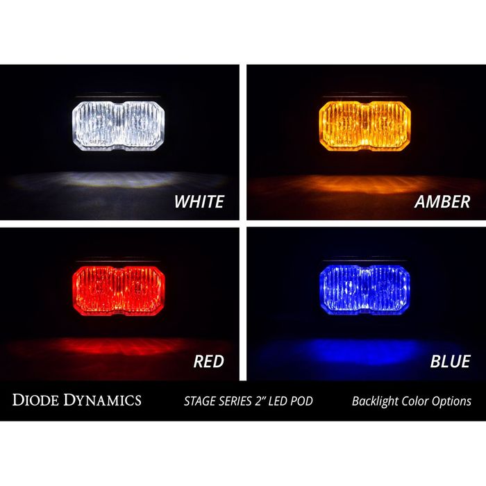Diode Dynamics Stage Series 2in Sport White Combo Flush Red Backlight ...