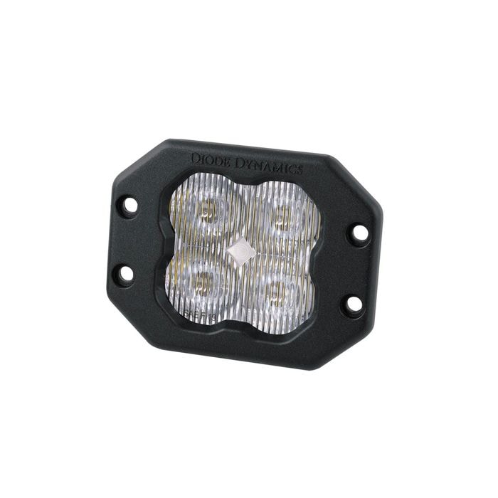 Diode Dynamics SS3 Sport Amber Backlight White SAE Fog Flush LED Light Pod