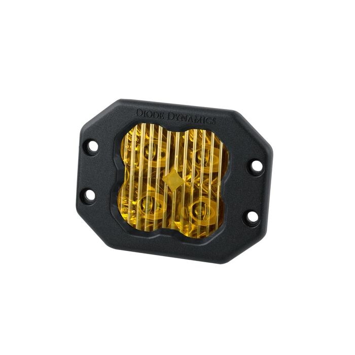 Diode Dynamics SS3 Sport Amber Backlight Yellow Driving Flush LED Light Pod