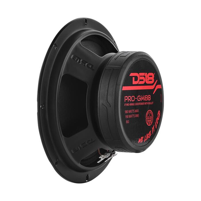 DS18 8in PRO GM Mid-Range Loudspeaker with Bullet 580 Watts 8 Ohm