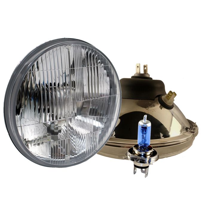 Delta Lights 7in DOT Compliant Xenon Headlight with Halogen City Light ...